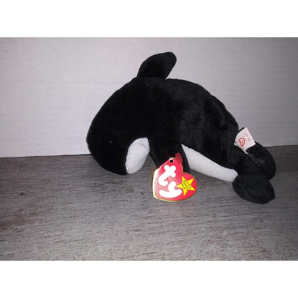 Beanie Babies | Toys | Ty Beanie Babies Waves The Orca Whale | Poshmark
